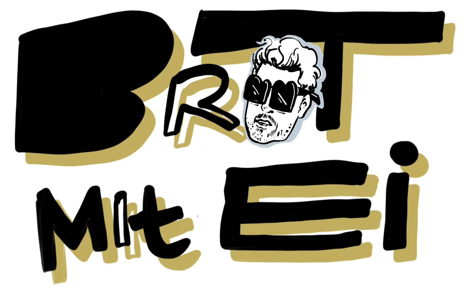 Presse-Kontakt von Brot mit Ei